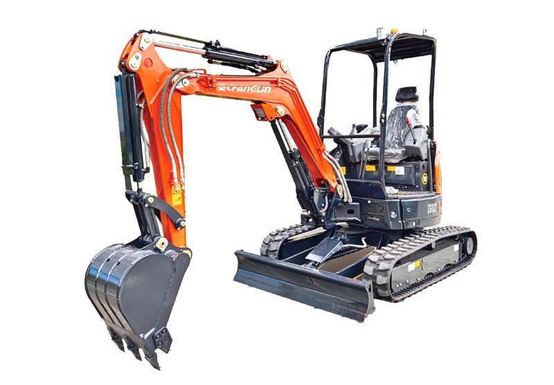 Red Mini Excavator 2600kg Tailless Bucekt 0.09M3 Với cabin Euro 5 đường ...